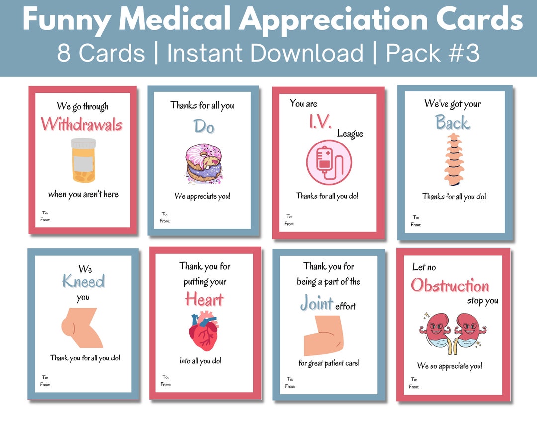 Funny Medical Appreciation Cards for Doctors, Nurses, CNA, MA, PA ...