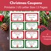 Printable Christmas Coupon Book Gift for Him and Her - Etsy