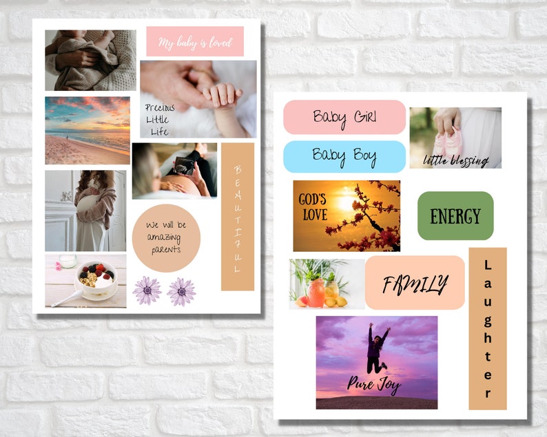 Pregnancy Vision Board Printable Images, Pictures & Words | Christian ...