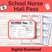 School Nurse Printable Office Pass, Elementary School Nurse Office ...