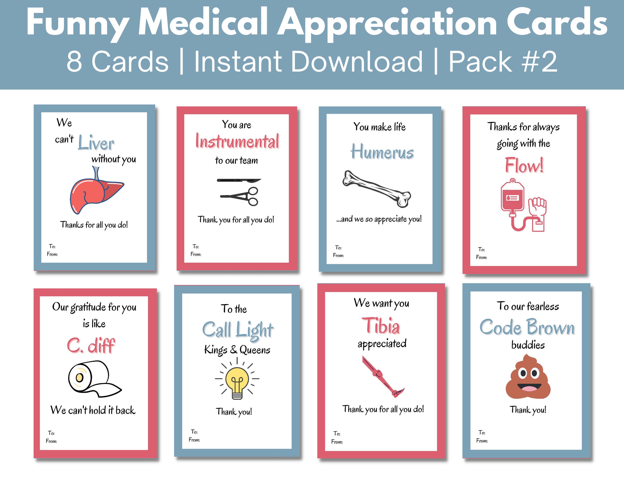 Funny Medical Appreciation Cards for Doctors, Nurses, CNA, MA, PA ...