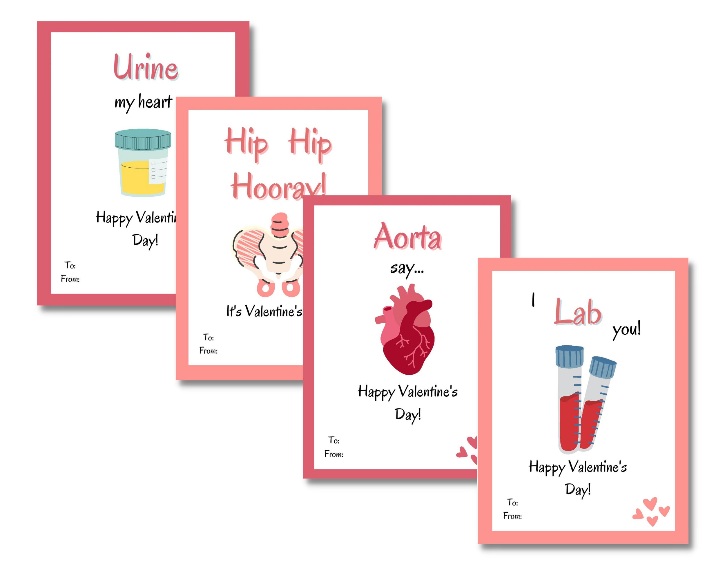 Funny Medical Valentine's Day Cards, 28 Pack for Doctors, Nurses ...