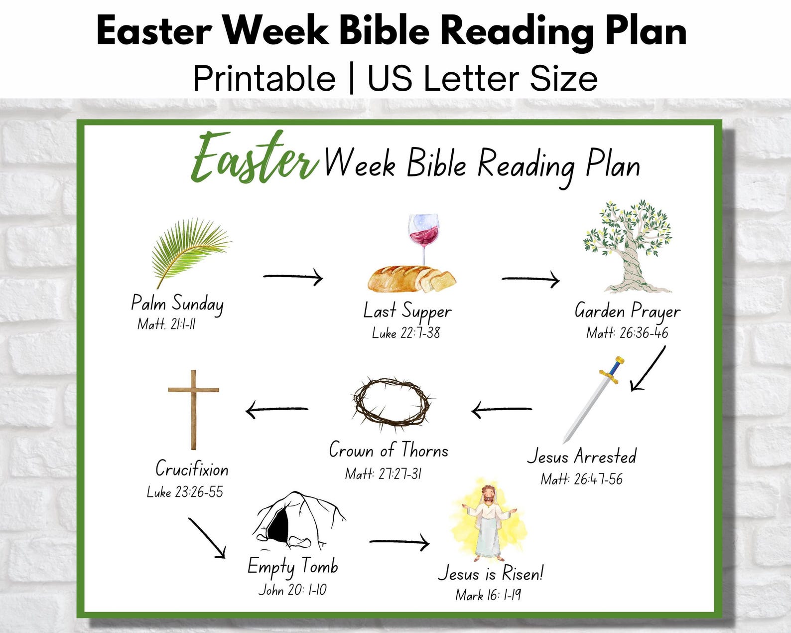 Holy Week | Christian Easter Printable Bible Reading Plan | Easter Week ...