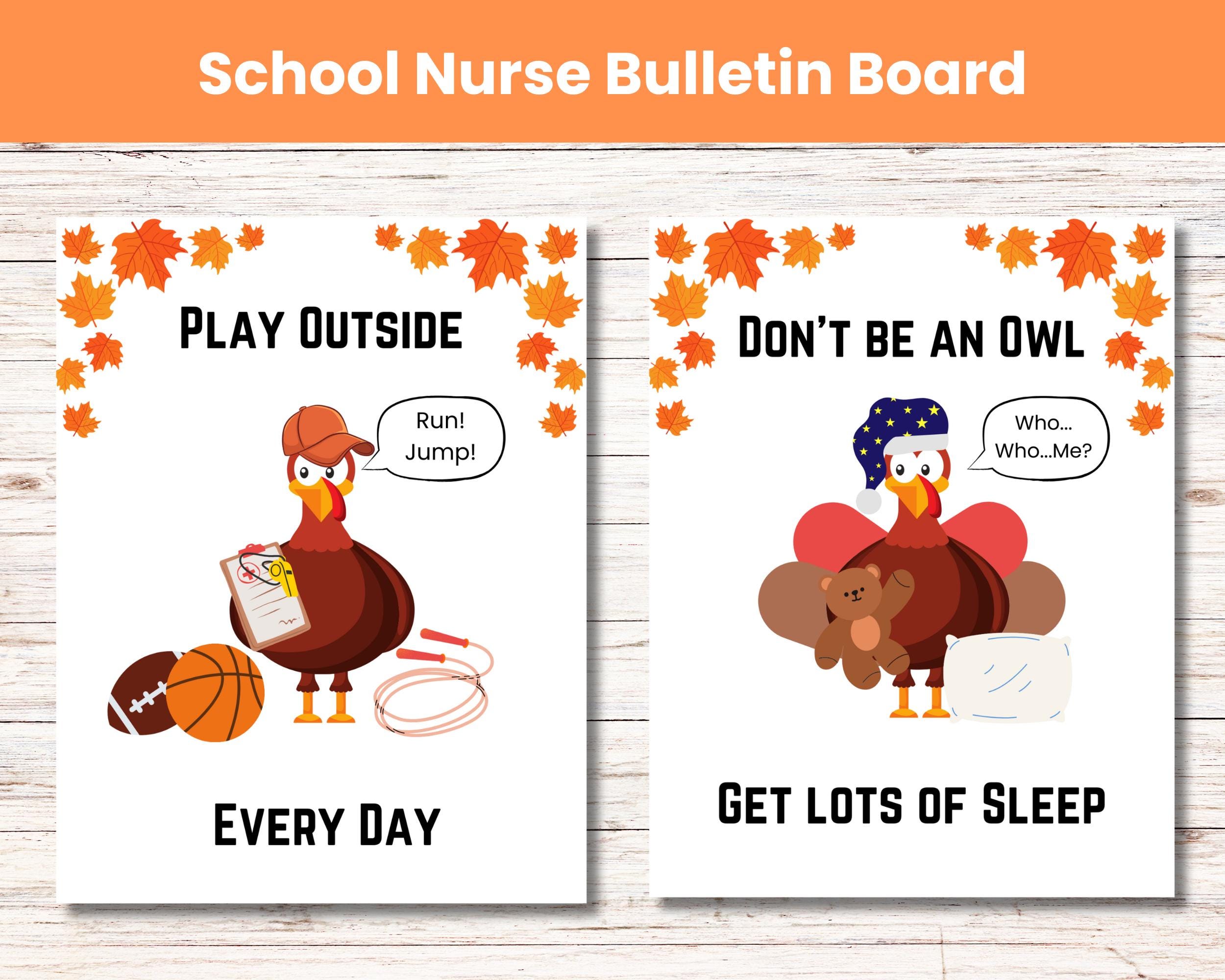School Nurse Fall Bulletin Board Office Decor for Thanksgiving, School ...