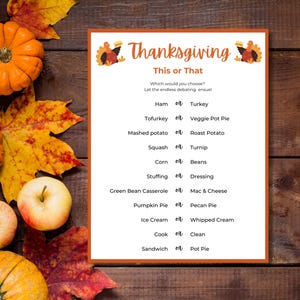 Thanksgiving Game Bundle | Scavenger Hunt | This or That | Finish the ...