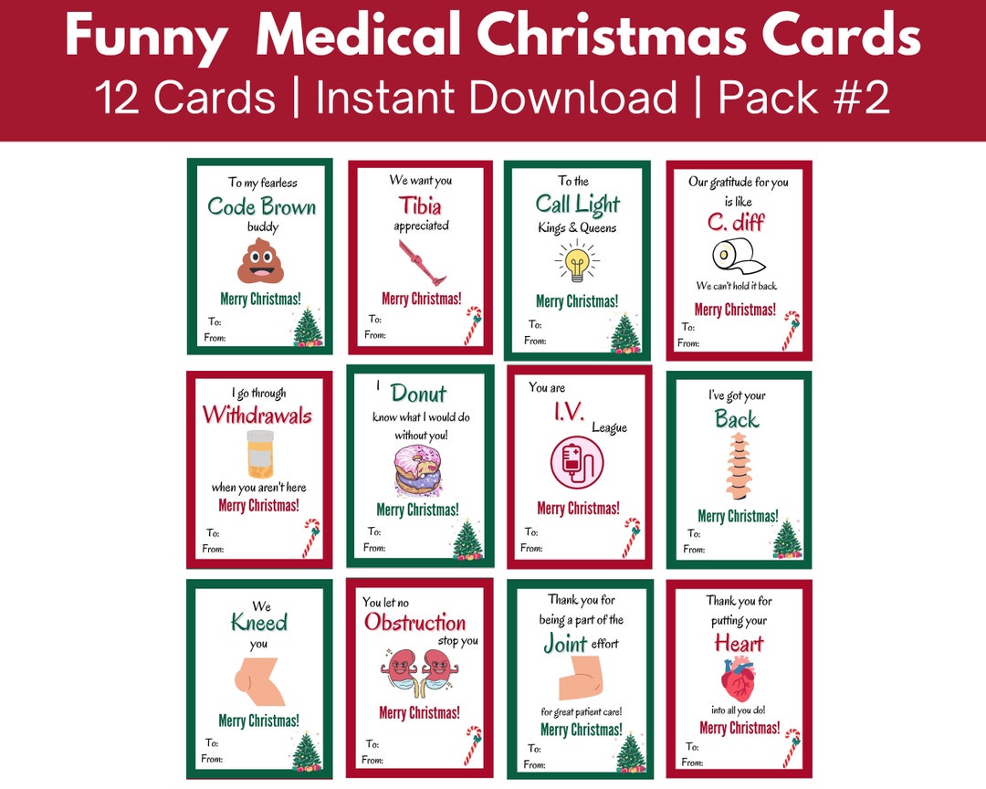 Funny Medical Christmas Cards for Doctors, Nurses, CNA, MA, PA ...