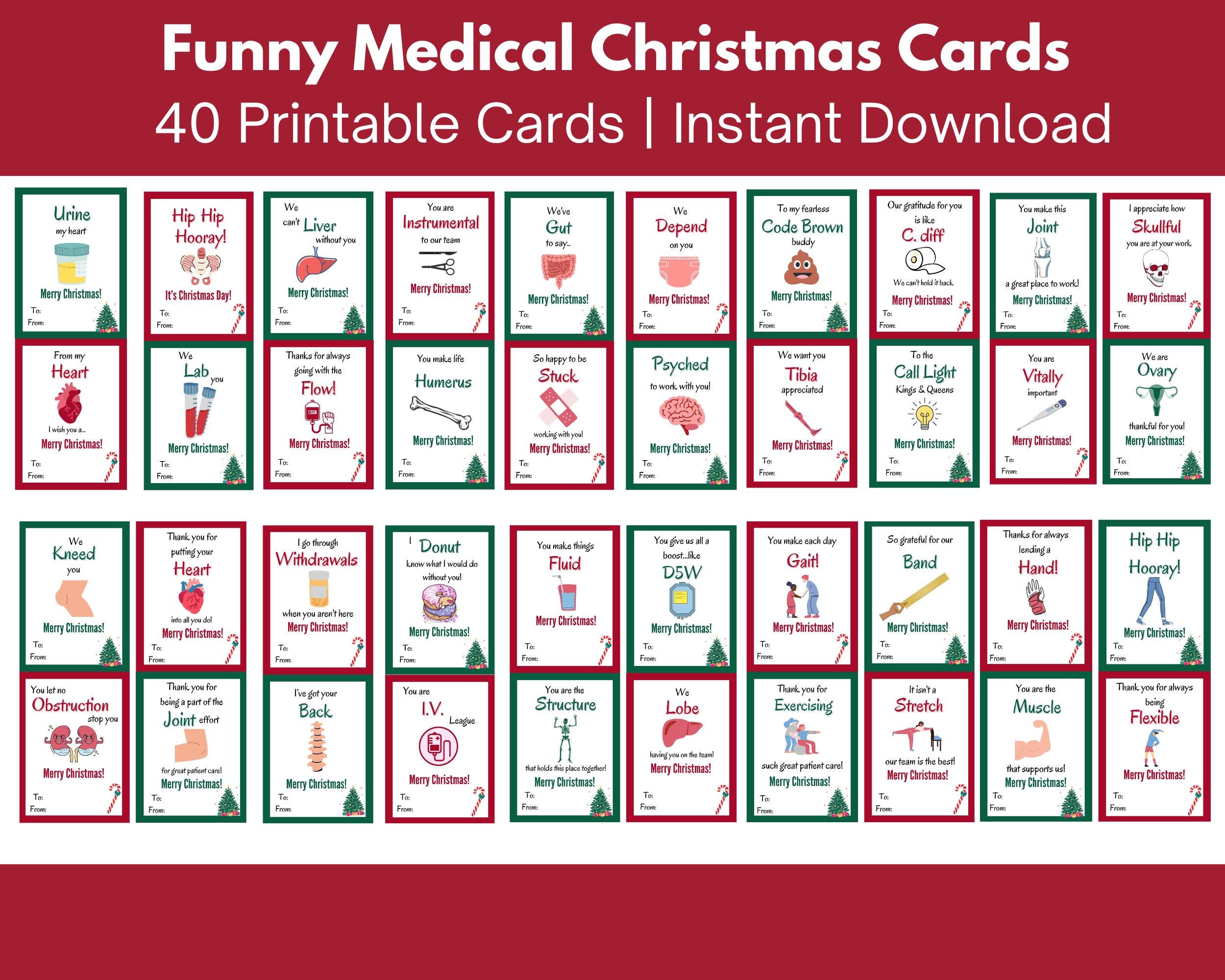 Funny Medical Christmas Cards for Doctors, Nurses, CNA, MA, PA ...