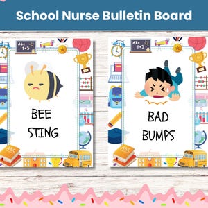 School Nurse Bulletin Board Kit, When to Visit the School Nurse Posters ...