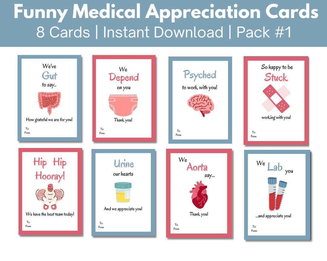 Funny Medical Appreciation Cards for Doctors Nurses CNA MA - Etsy