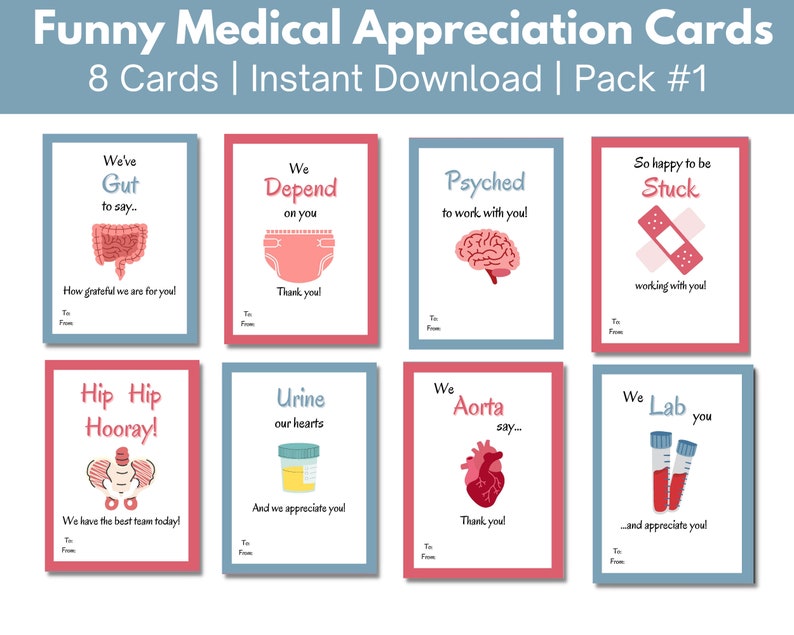 Funny Medical Appreciation Cards for Doctors Nurses CNA MA - Etsy