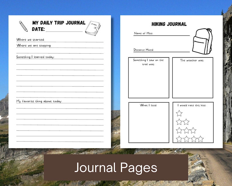 Glacier National Park, Kids Hiking & Camping Adventure Journal, Kids ...