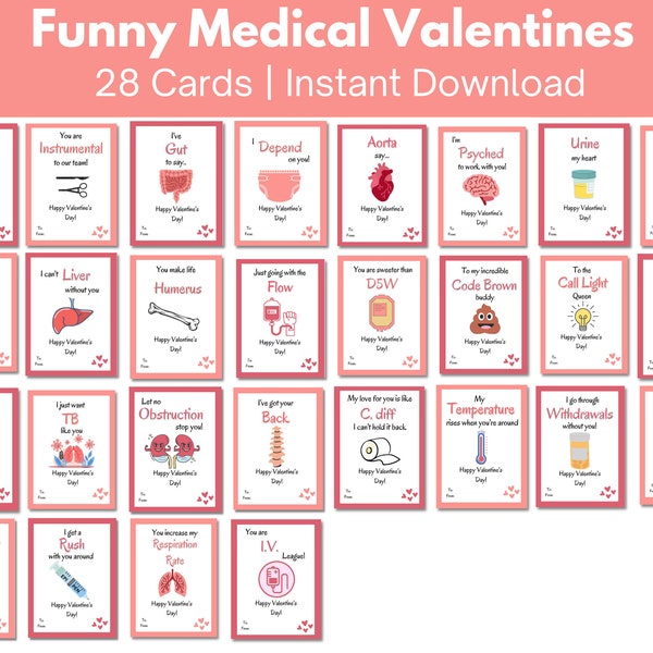 Medical Valentines - Etsy