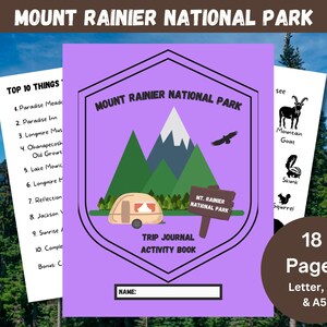 Mount Rainier National Park, Kids Hiking & Camping Adventure Journal ...