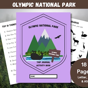 Olympic National Park, Kids Hiking & Camping Adventure Journal, Kids ...
