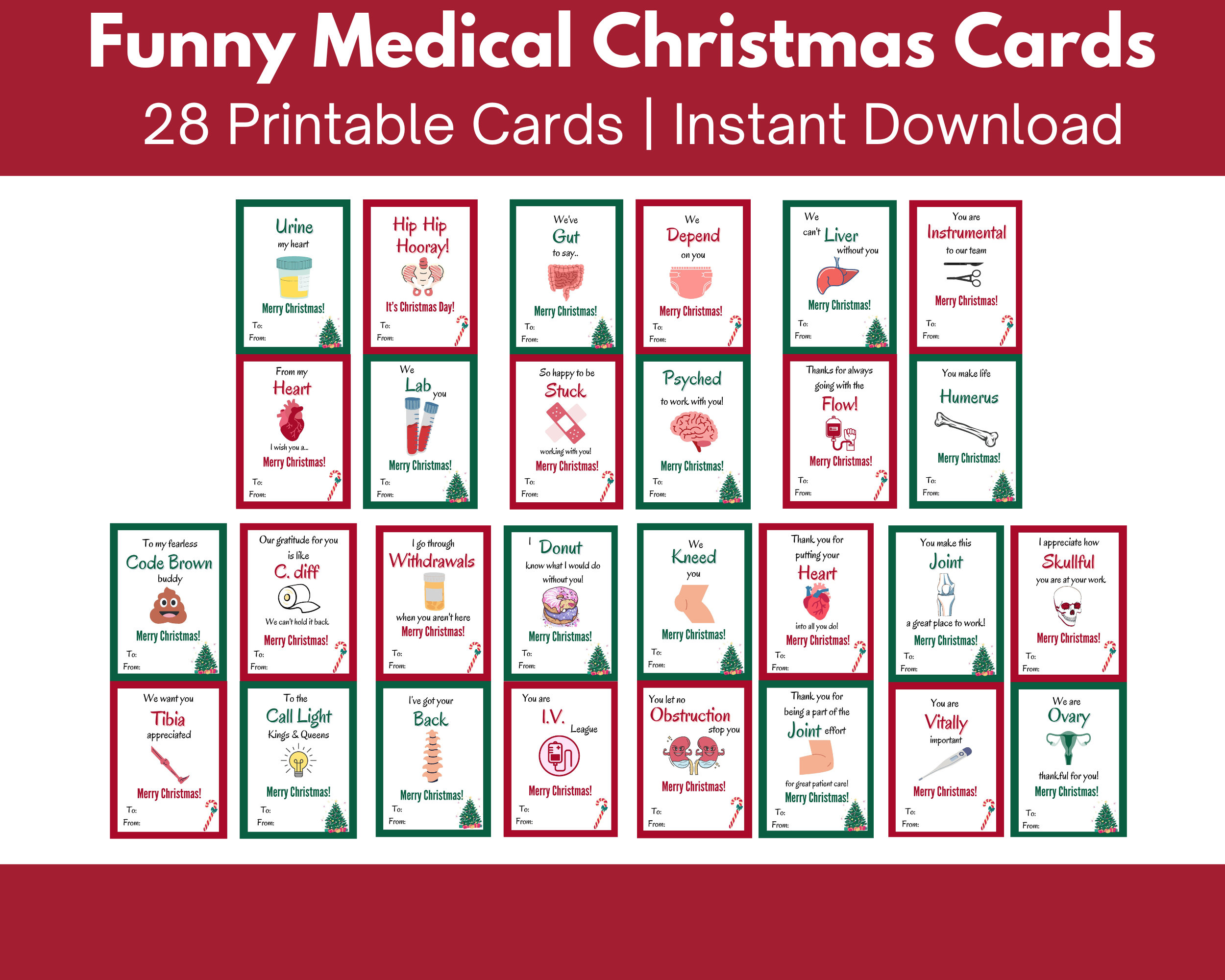 Funny Medical Christmas Cards for Doctors, Nurses, CNA, MA, PA ...