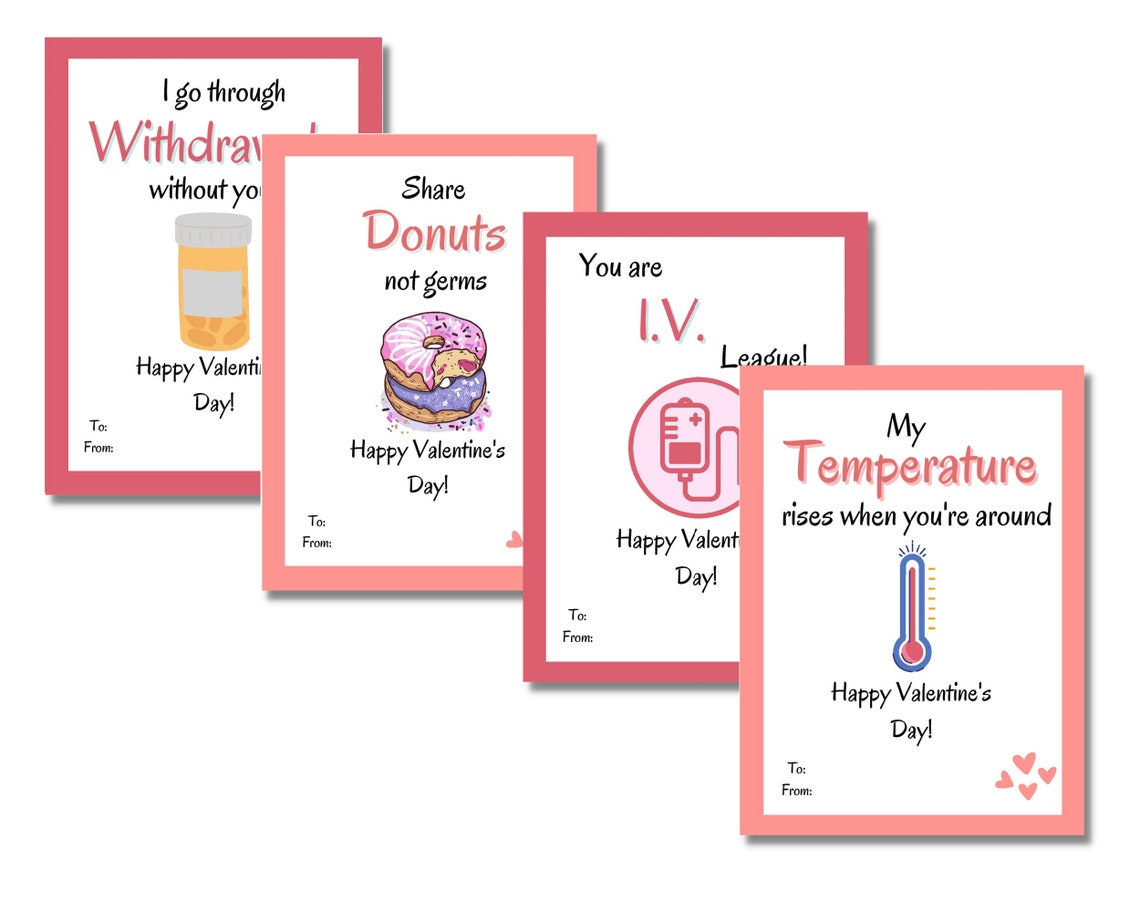 Funny Medical Valentine's Day Cards, 8 Pack for Doctors, Nurses ...