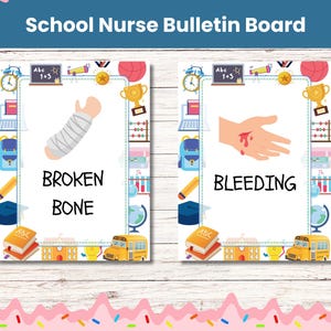 School Nurse Bulletin Board Kit, When to Visit the School Nurse Posters ...