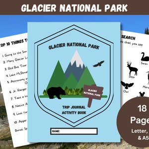 Glacier National Park, Kids Hiking & Camping Adventure Journal, Kids ...