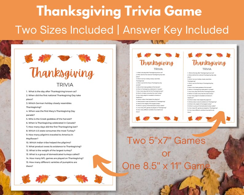 Thanksgiving Game Bundle Scavenger Hunt This or That - Etsy