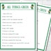 All Things Green Printable St. Patrick's Day Game for Kids | Green Game ...