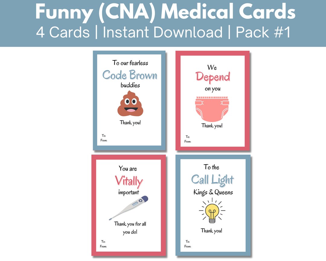 Funny Medical Cards for Doctors, Nurses, CNA, PA, NP, Physical Therapy ...