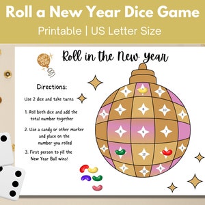 Roll a New Year Candy Dice Game for Kids & Adults | Winter Table Game ...