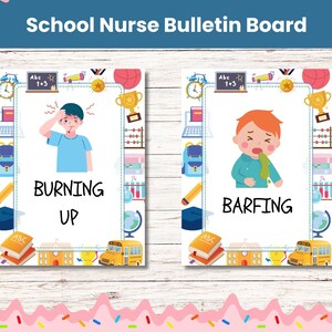 School Nurse Bulletin Board Kit, When to Visit the School Nurse Posters ...
