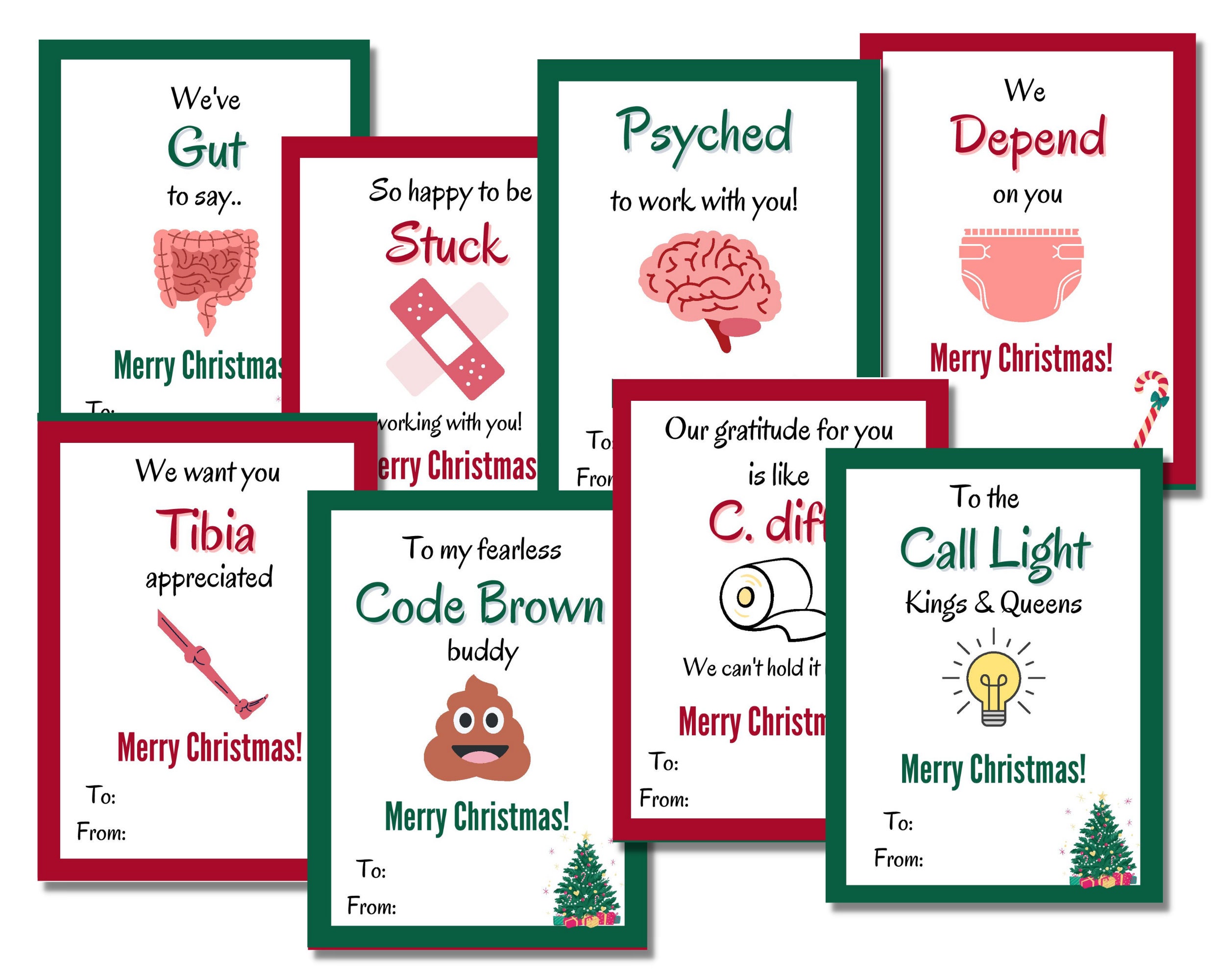 Funny Medical Christmas Cards for Doctors, Nurses, CNA, MA, PA ...