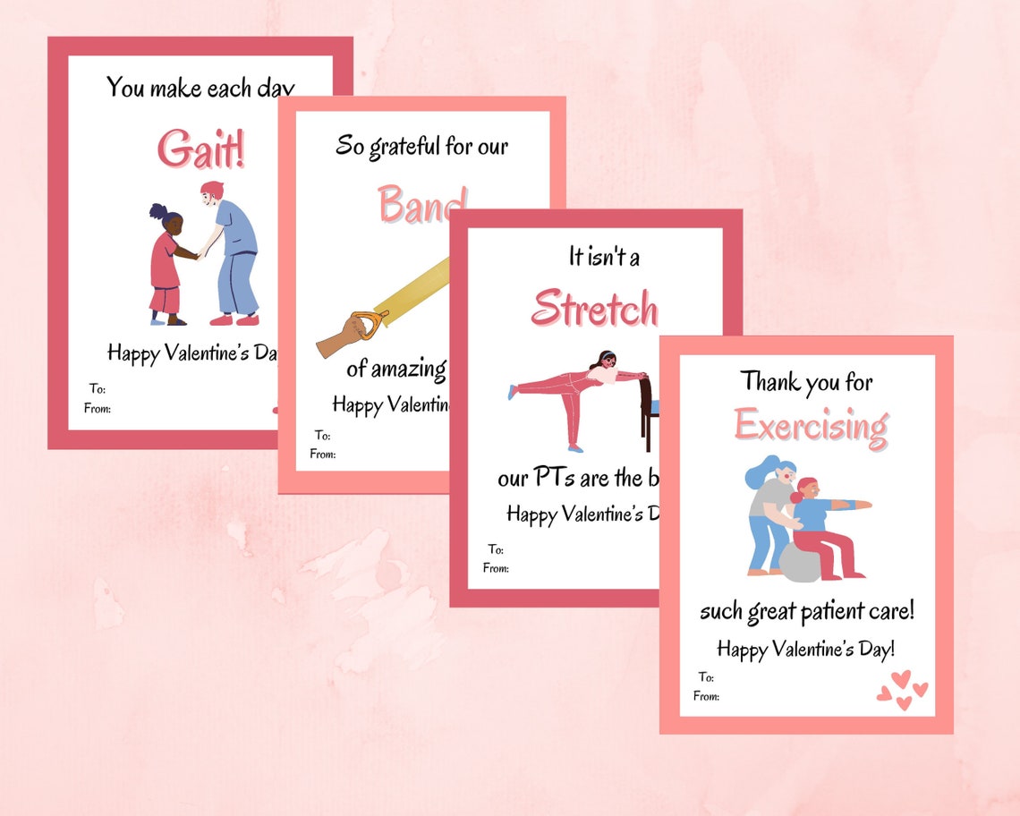 Funny Physical Therapy Valentine's Day Cards | Physical Therapy Thank ...