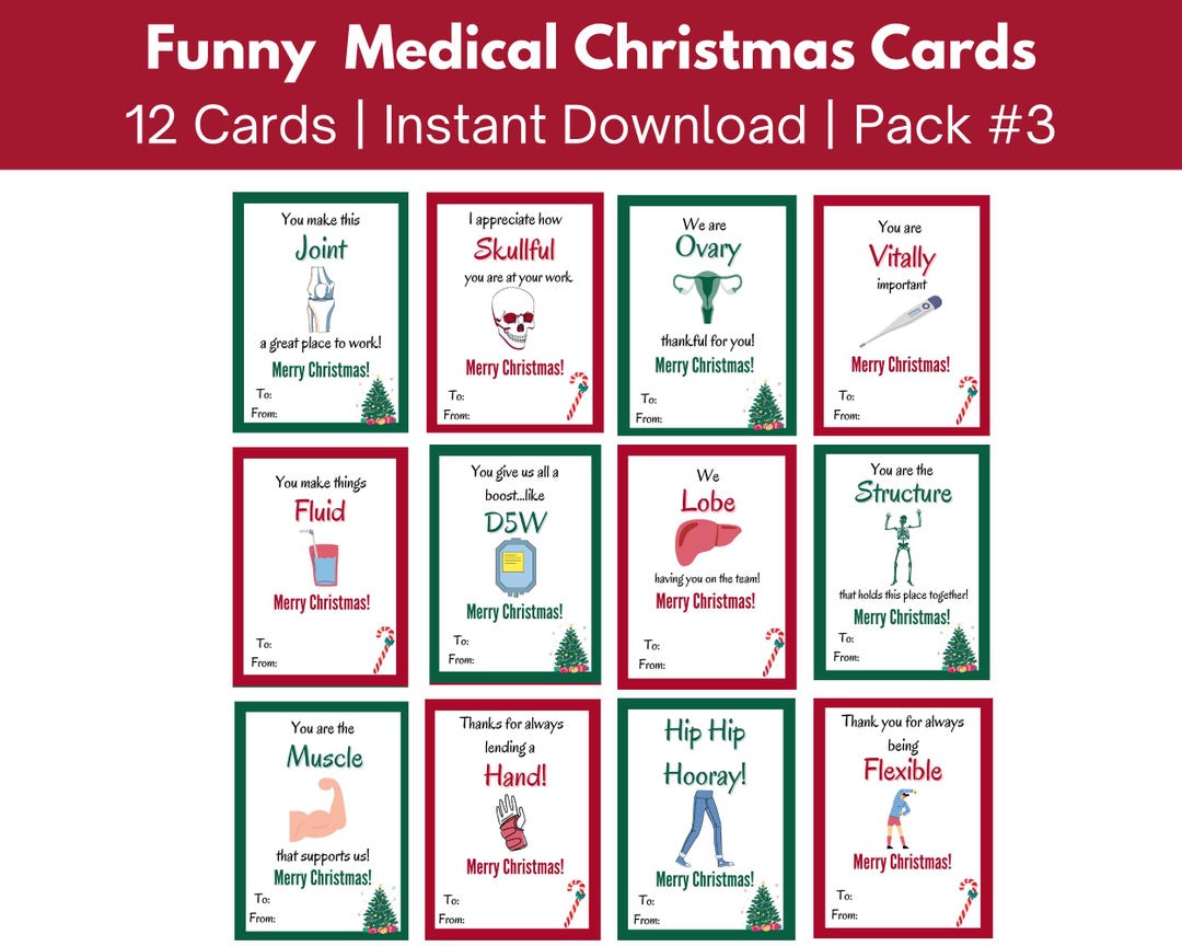 Funny Medical Christmas Cards for Doctors, Nurses, CNA, MA, PA ...