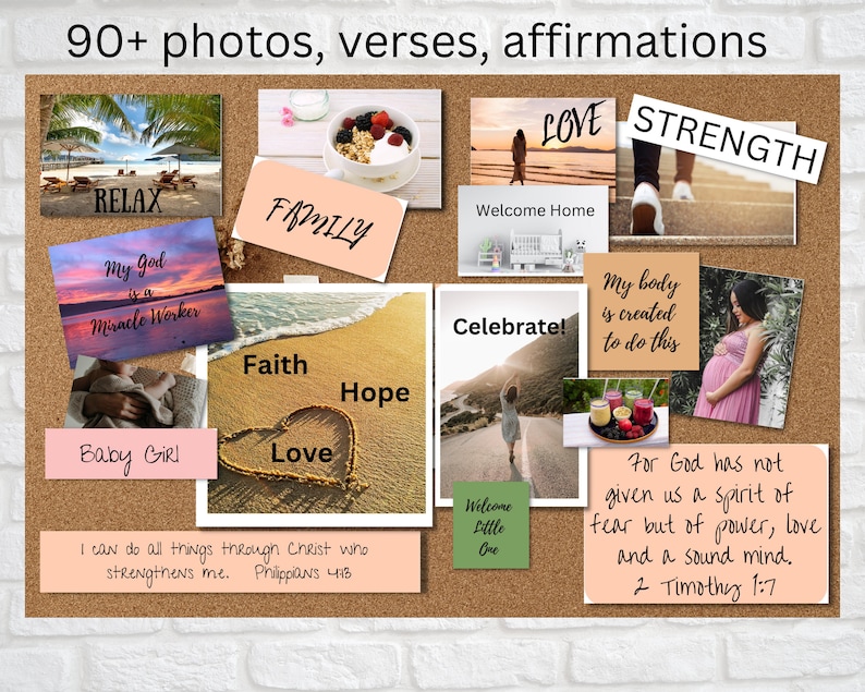 Pregnancy Vision Board Printable Images, Pictures & Words | Christian ...