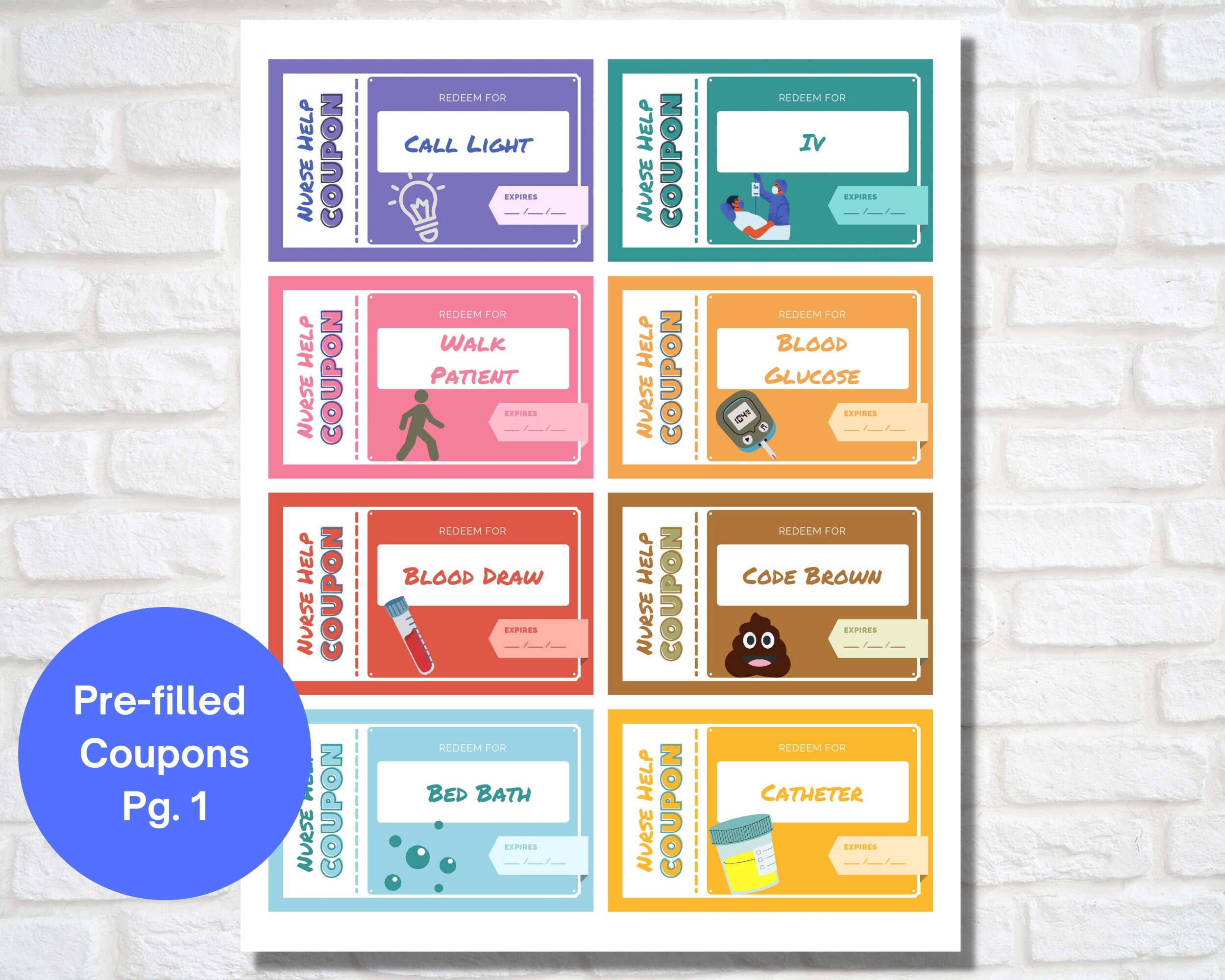 Nurse Printable Coupons, Nurse Support Gift, Nurse Gift, Nurses Week ...