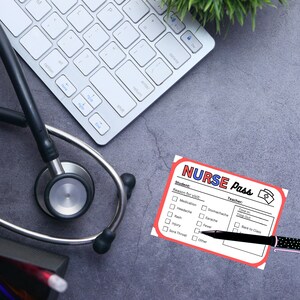School Nurse Printable Office Pass, Elementary School Nurse Office ...