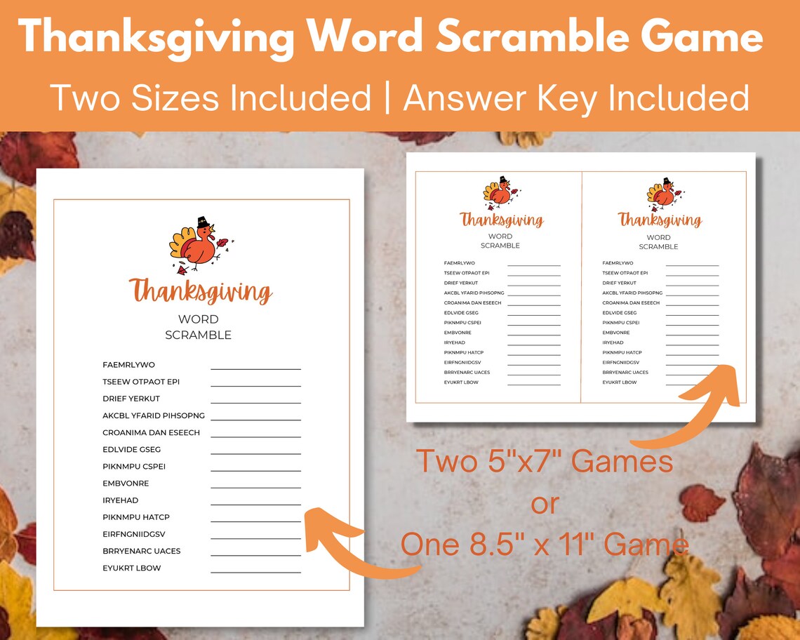 Thanksgiving Game Bundle Scavenger Hunt This or That - Etsy