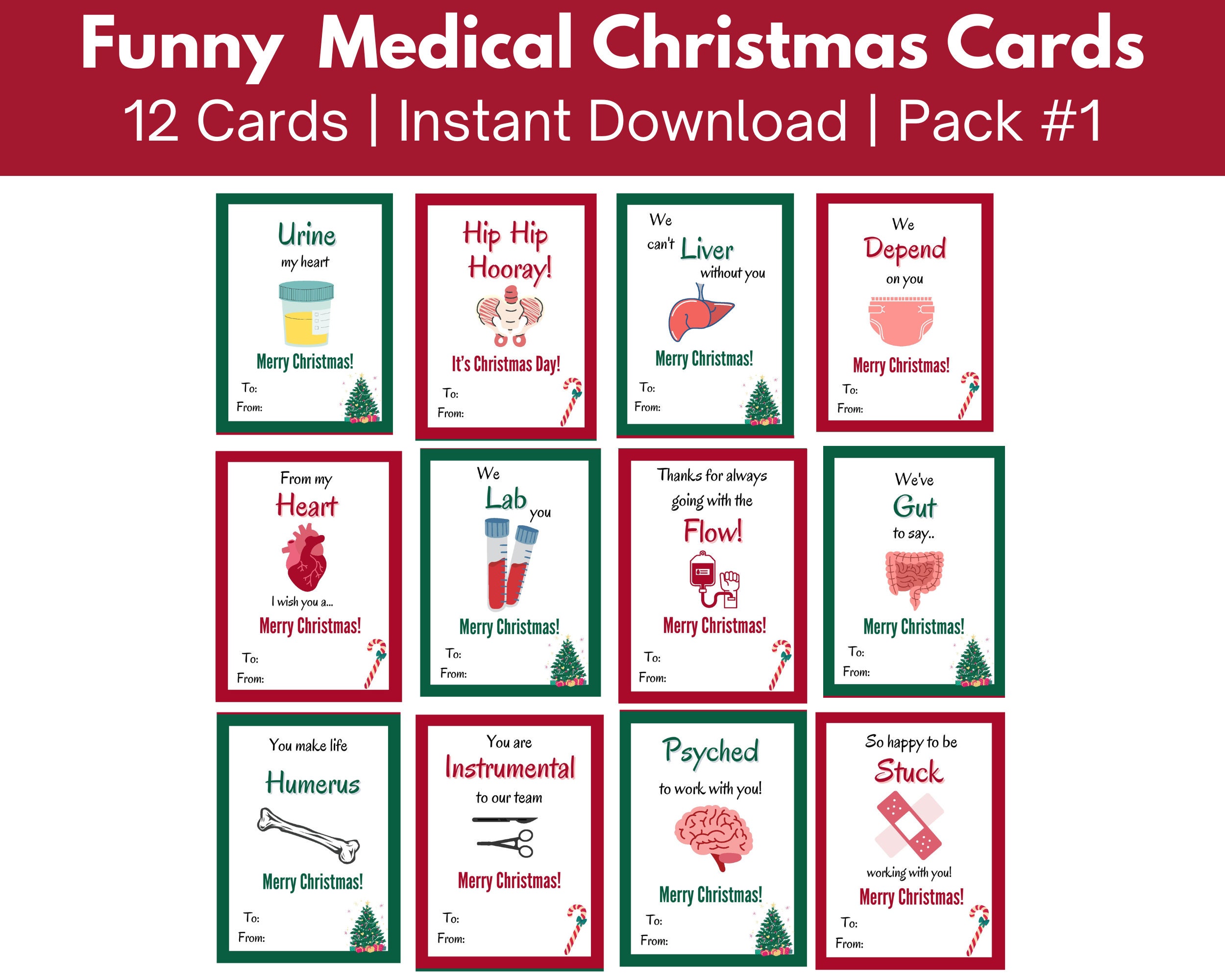 Funny Medical Christmas Cards for Doctors, Nurses, CNA, MA, PA ...