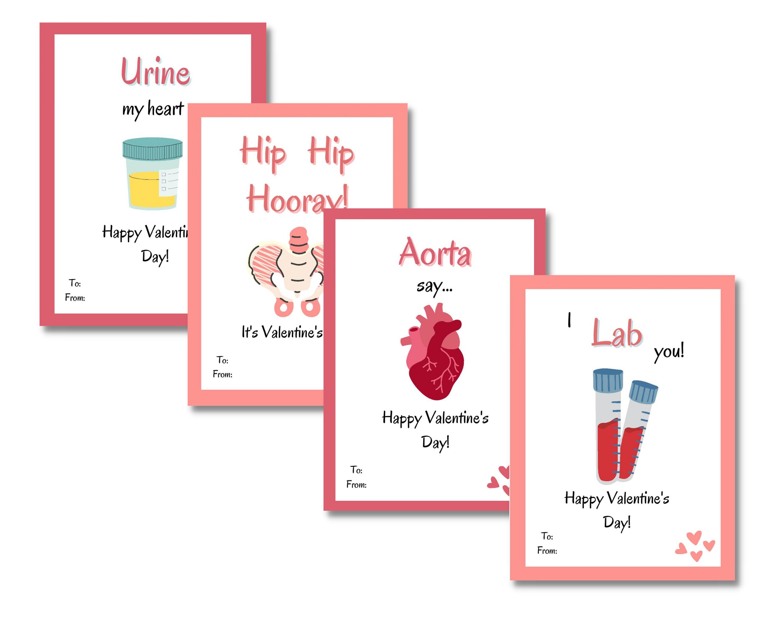 Funny Medical Valentine's Day Cards, 8 Pack for Doctors, Nurses ...