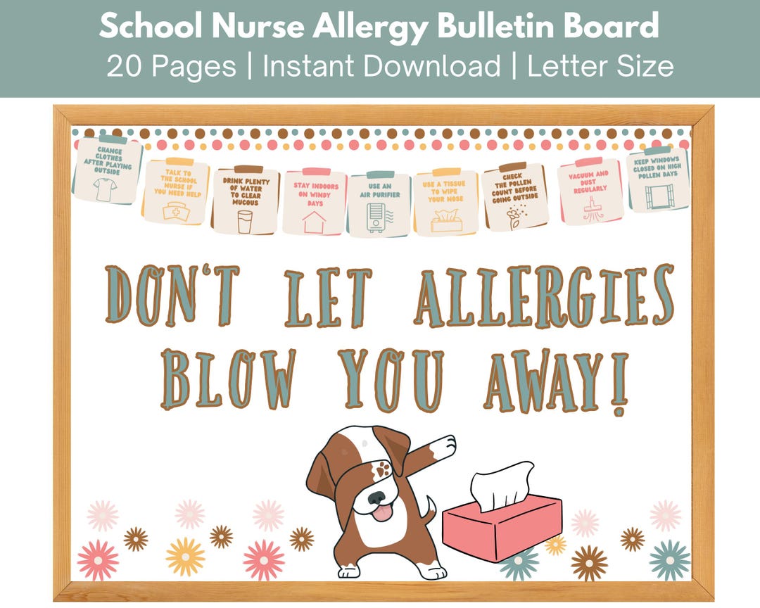 School Nurse Spring Bulletin Board, Teacher Bulletin Board Kit, School ...