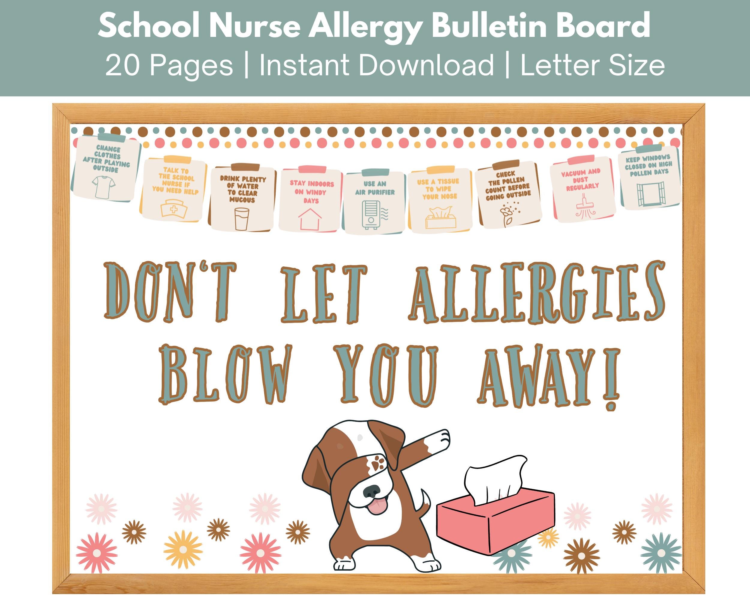 School Nurse Spring Bulletin Board, Teacher Bulletin Board Kit, School ...