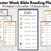 Holy Week Christian Easter Printable Bible Reading Plan Bookmarks ...