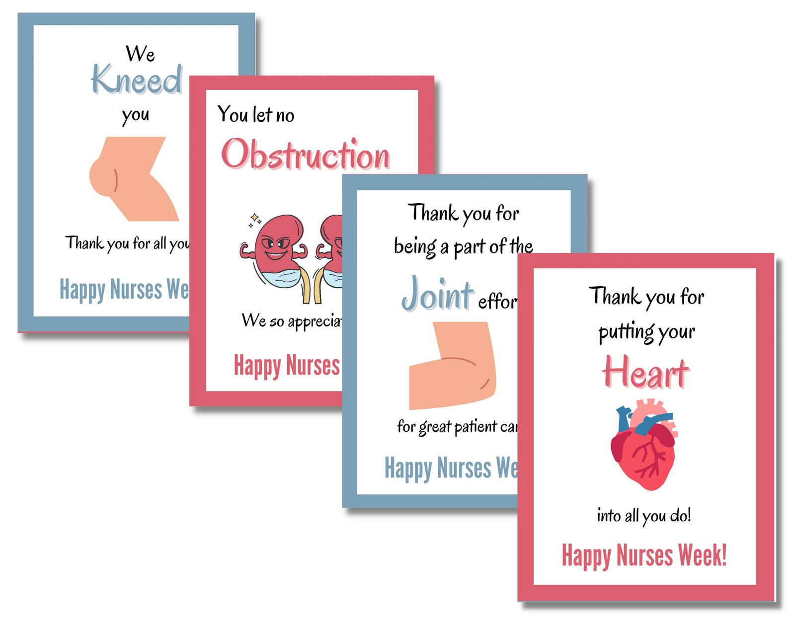 Nurses Week Printable Gift Tags, Nurses Week Funny Medical Cards, Nurse ...