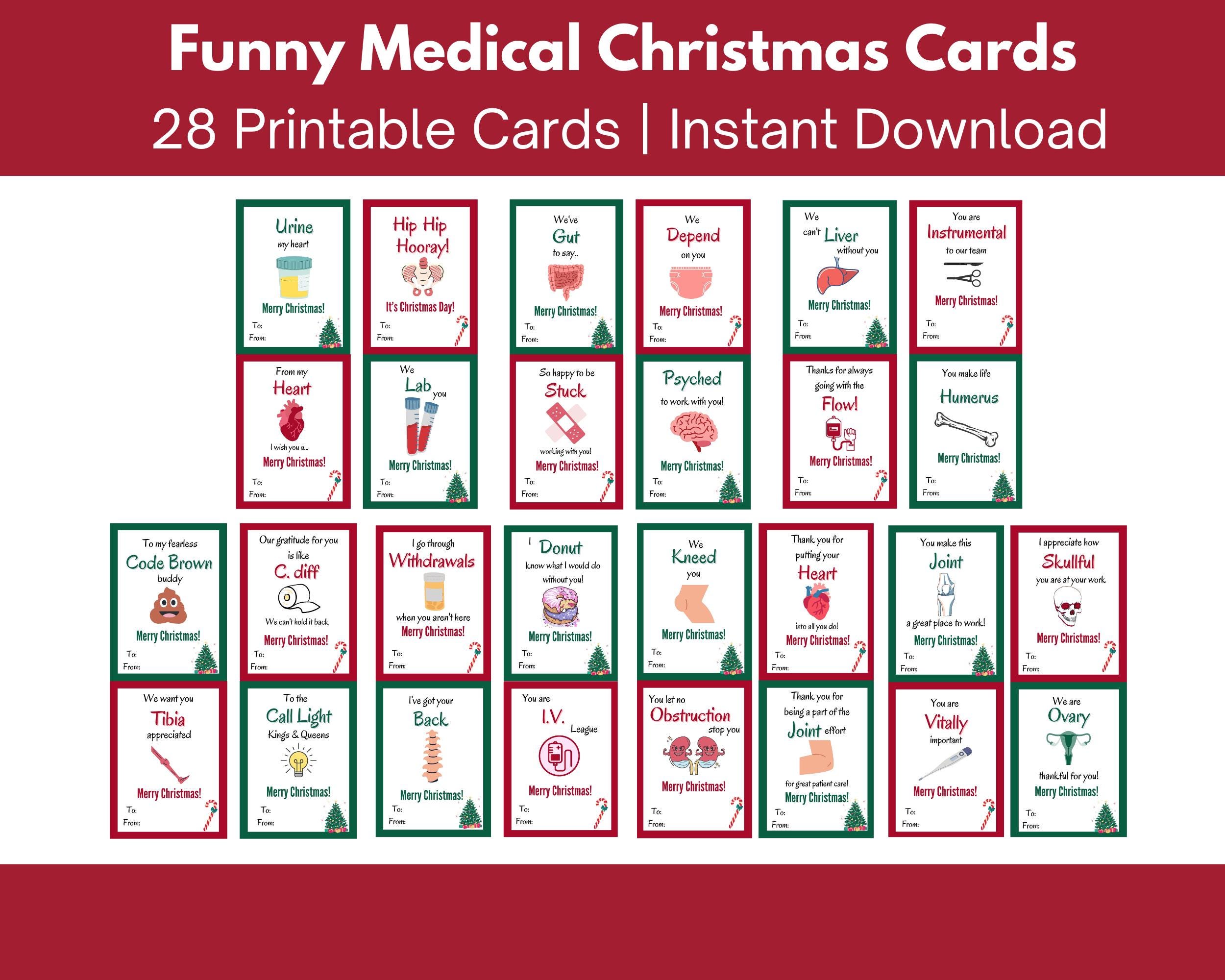 Funny Medical Christmas Cards for Doctors, Nurses, CNA, MA, PA ...