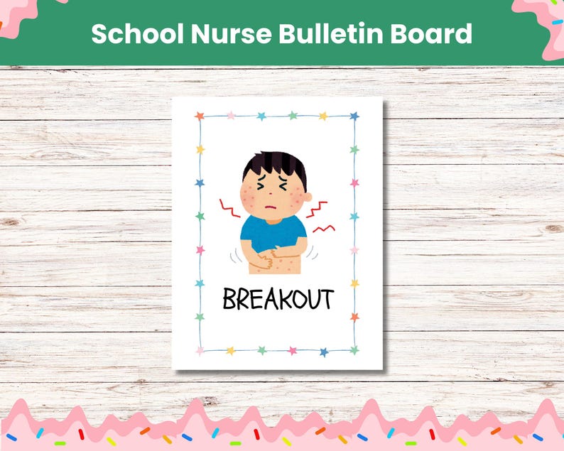 School Nurse Bulletin Board Kit, When to Visit the School Nurse Posters ...