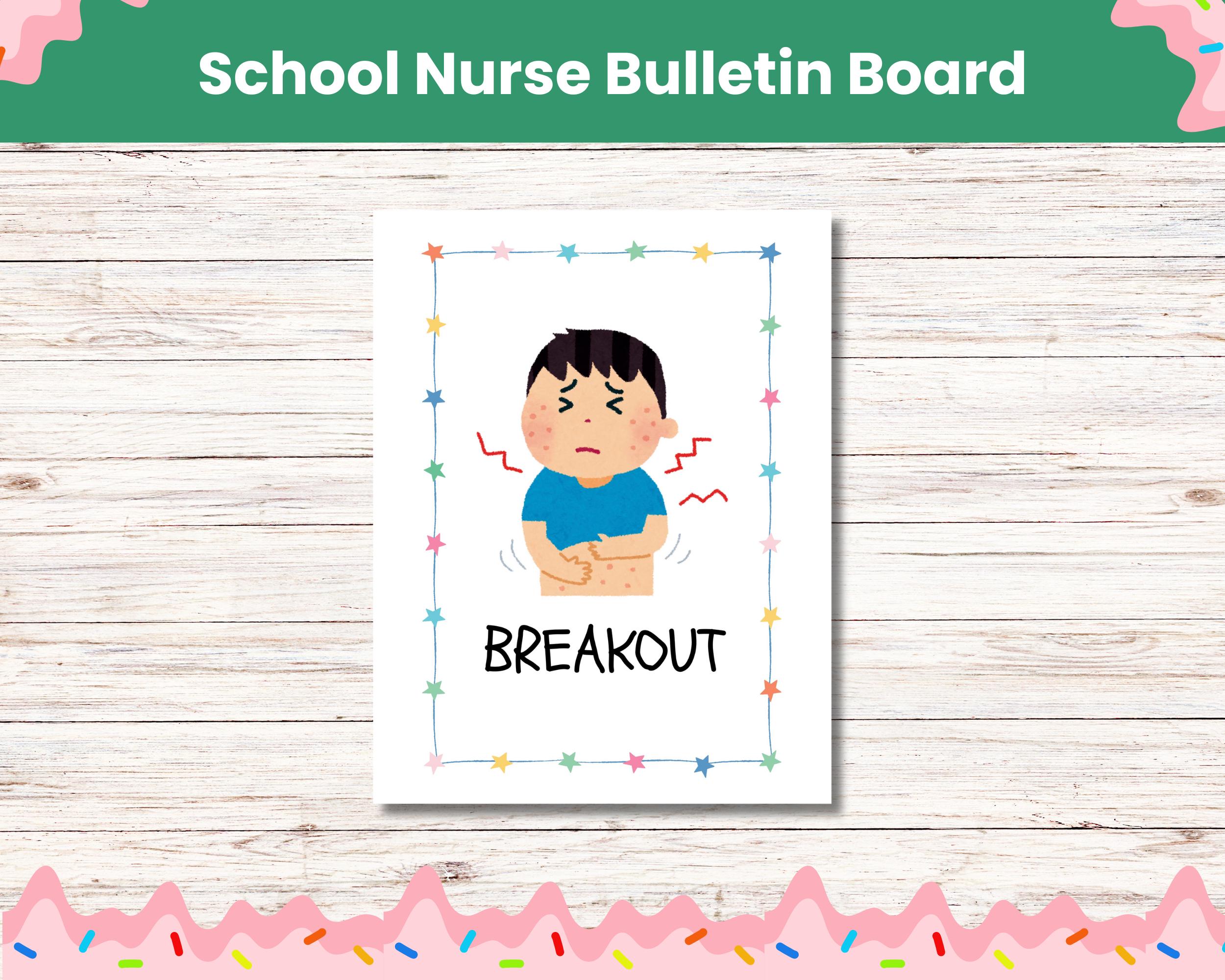 School Nurse Bulletin Board Kit, When to Visit the School Nurse Posters ...