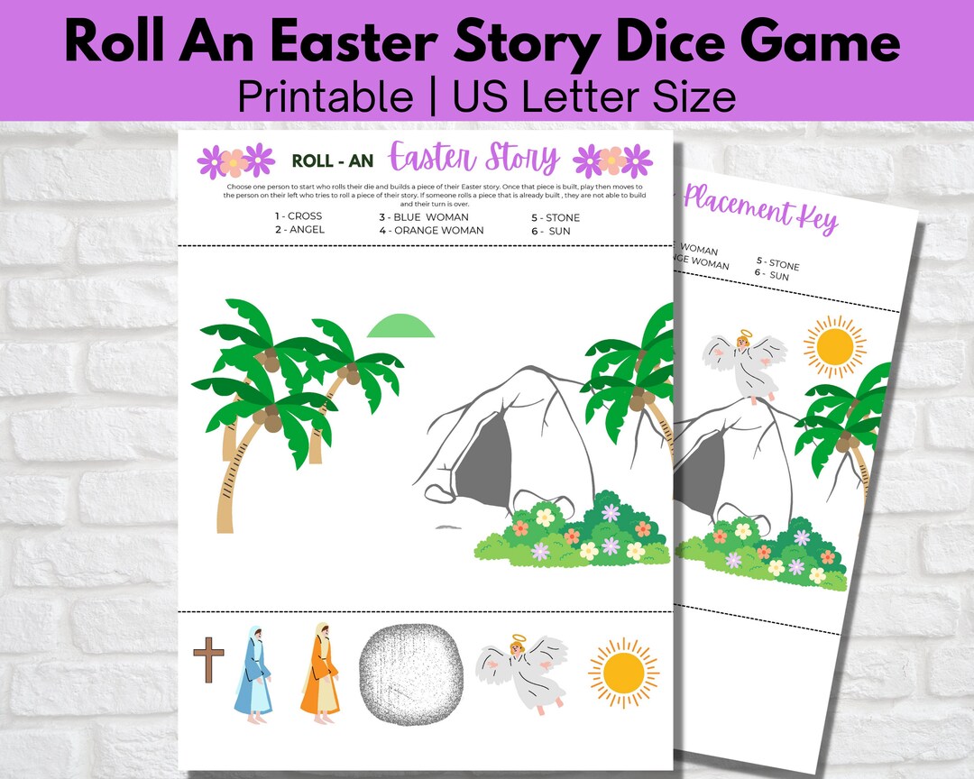 Roll an Easter Story Dice Game for Kids Easter Sunday Church Activity ...