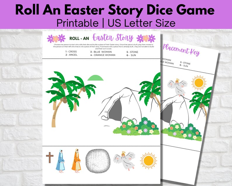 Roll an Easter Story Dice Game for Kids Easter Sunday Church Activity ...