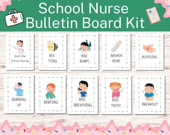 Nurse Bulletin Board When to Visit the Nurse Posters School Nurse Door ...