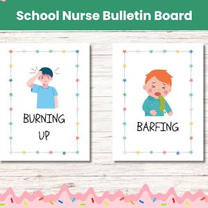 School Nurse Bulletin Board Kit, When to Visit the School Nurse Posters ...