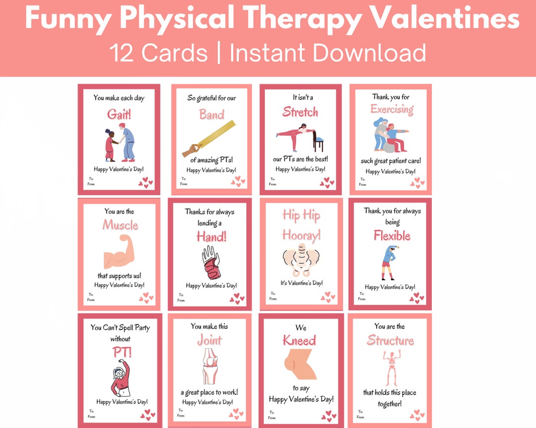 Funny Physical Therapy Valentine's Day Cards | Physical Therapy Thank ...
