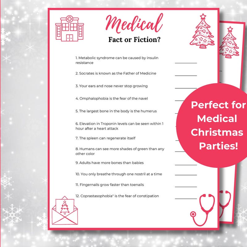 Christmas Fact or Fiction Game - Etsy