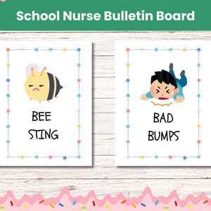 School Nurse Bulletin Board Kit, When to Visit the School Nurse Posters ...